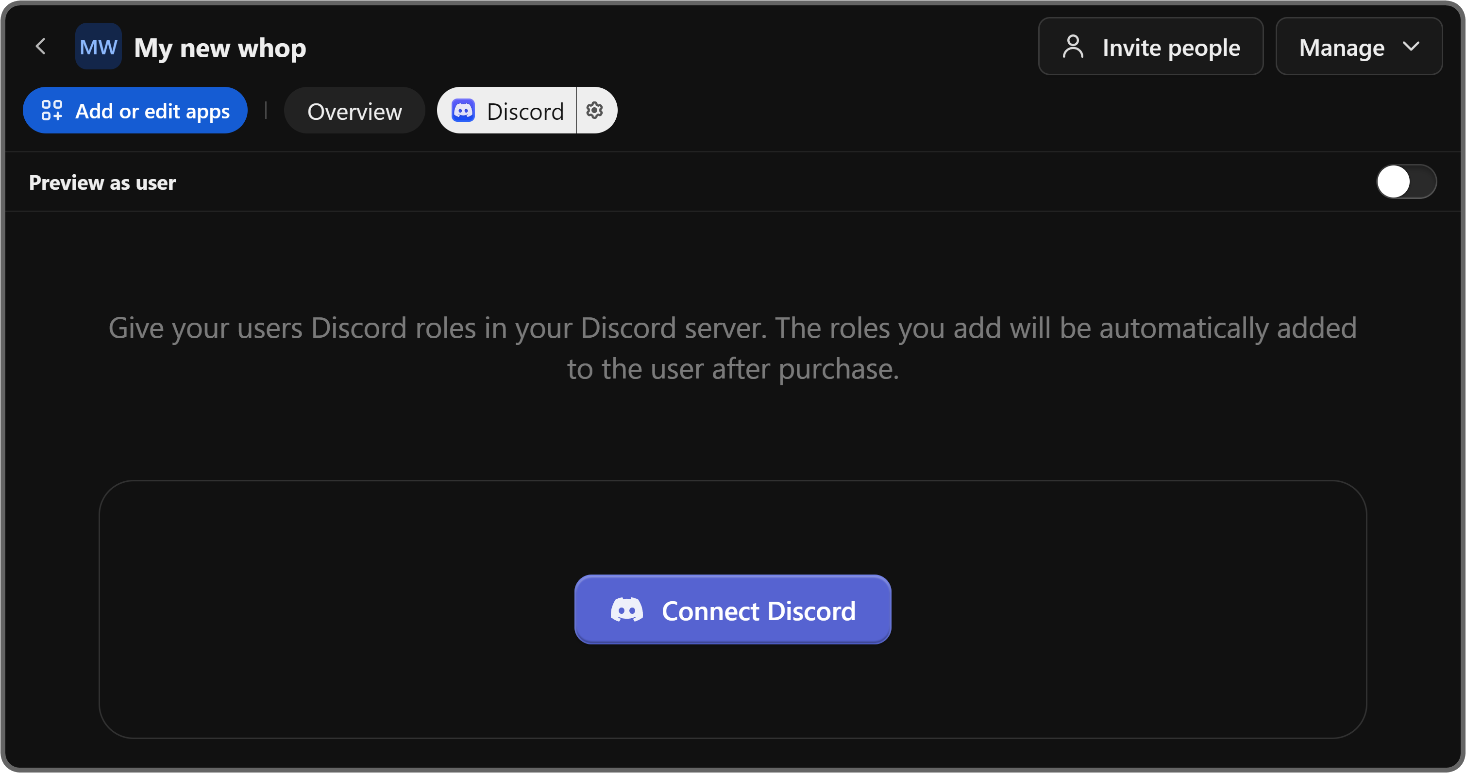 How to link your whop to a Discord server