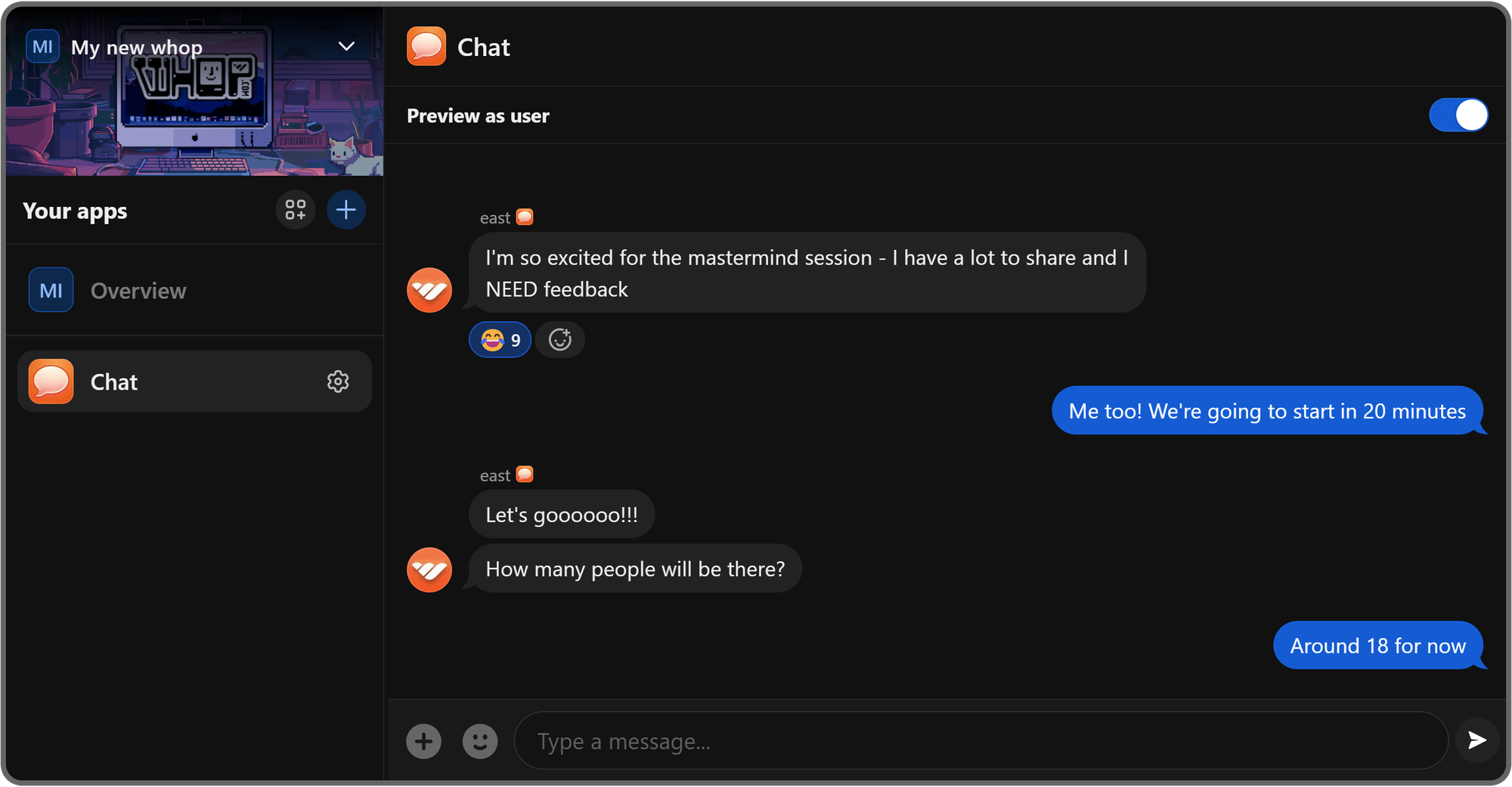 How to use the Chat app on Whop