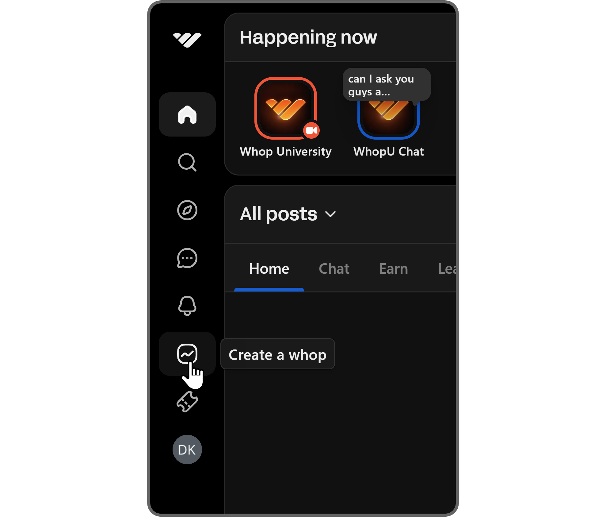 How to create your own whop