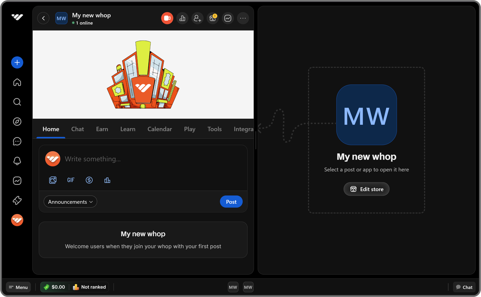How to create your own whop