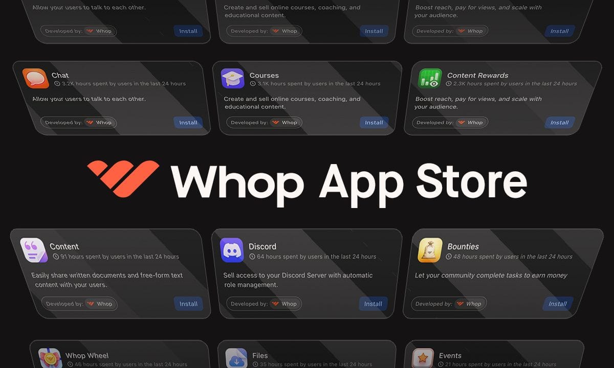 What is the Whop App Store?