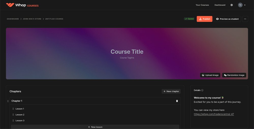 How to Create and Sell Courses on Whop