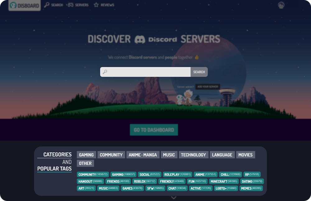 How to find Discord servers