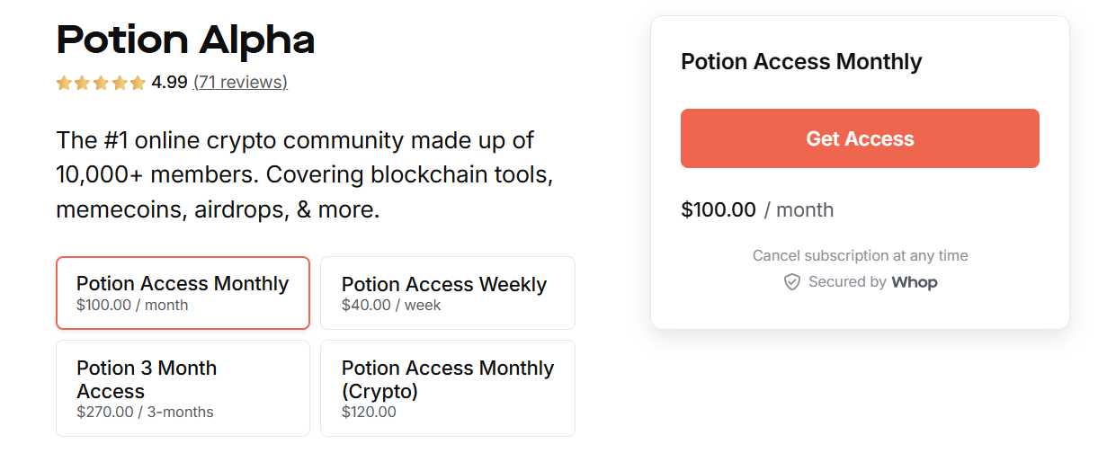 Potion Alpha Review: What does this crypto trading community have to offer?