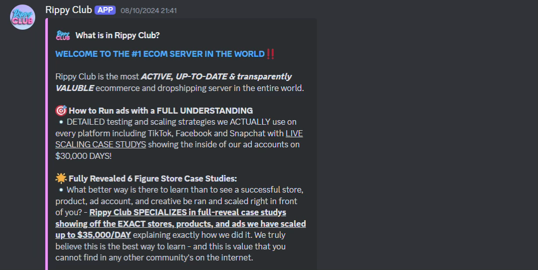 Rippy Club review: What you can learn from this dropshipping group