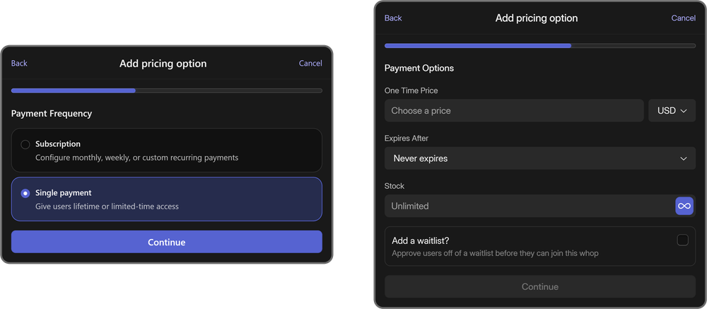 How to add pricing options to a whop - Monetizing your content with Whop