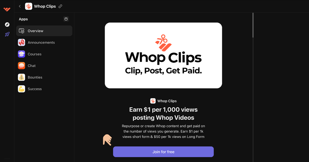 Whop Clips: Get paid to create and repurpose Whop's content