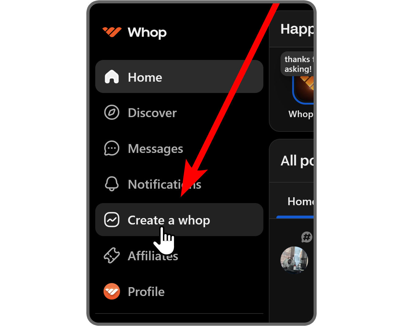 How to create your own whop