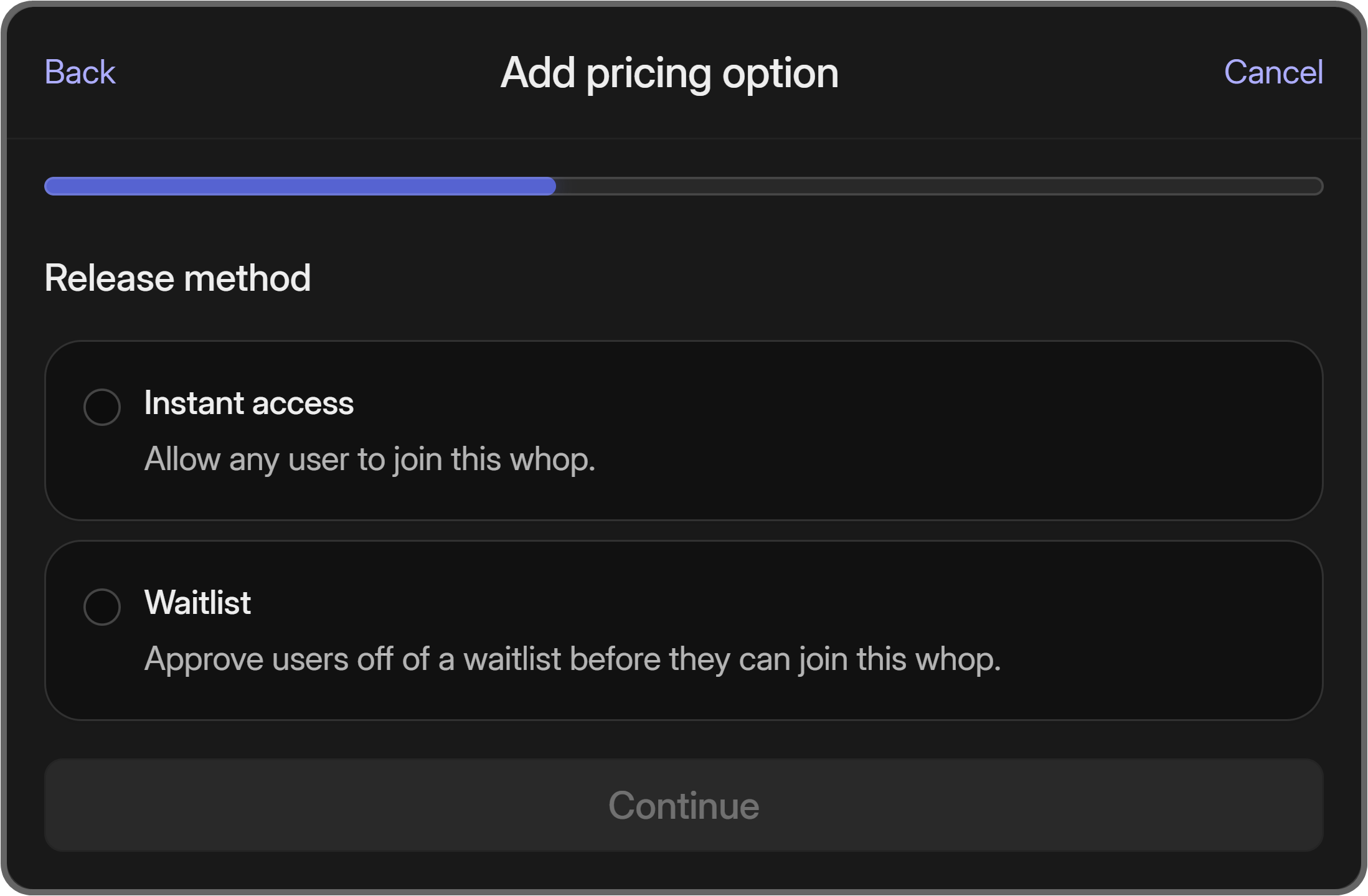 How to create your own whop