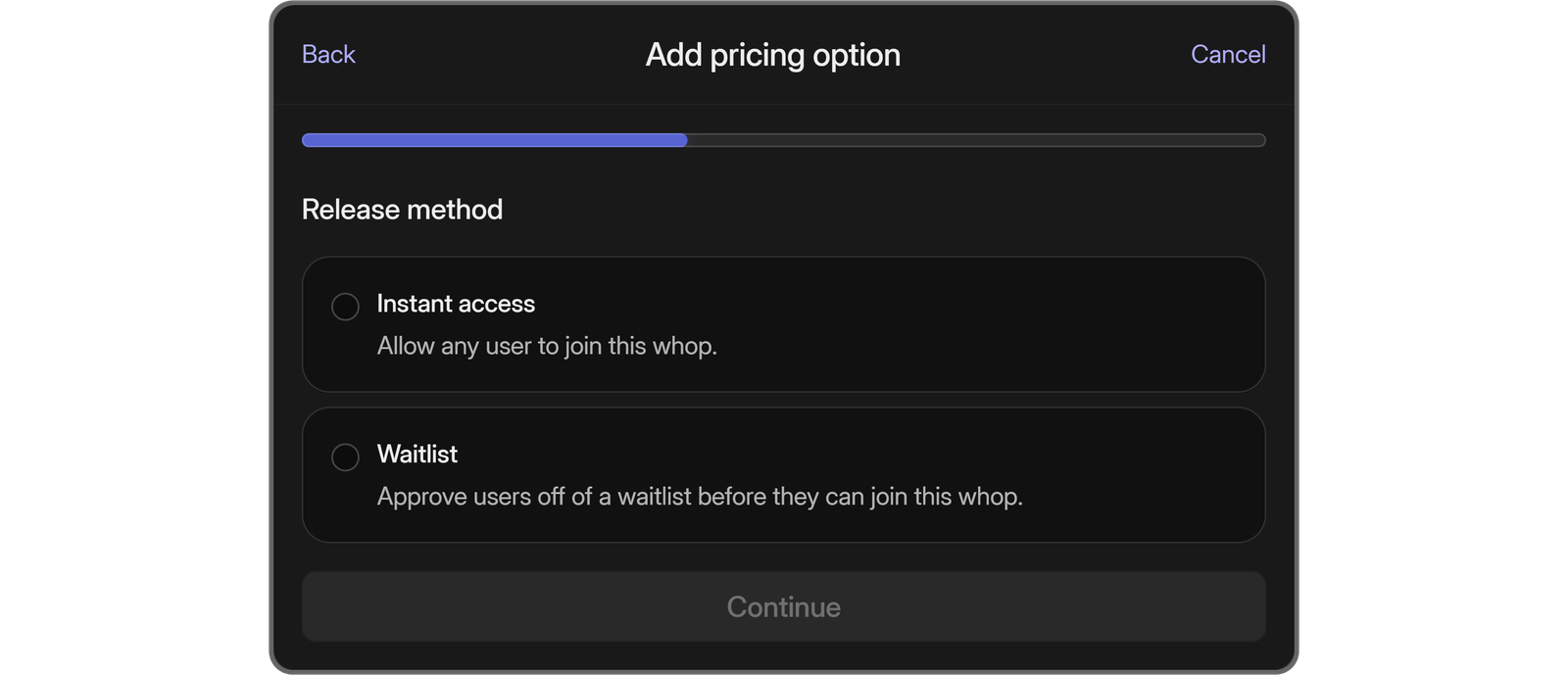 How to add pricing options to a whop - Monetizing your content with Whop