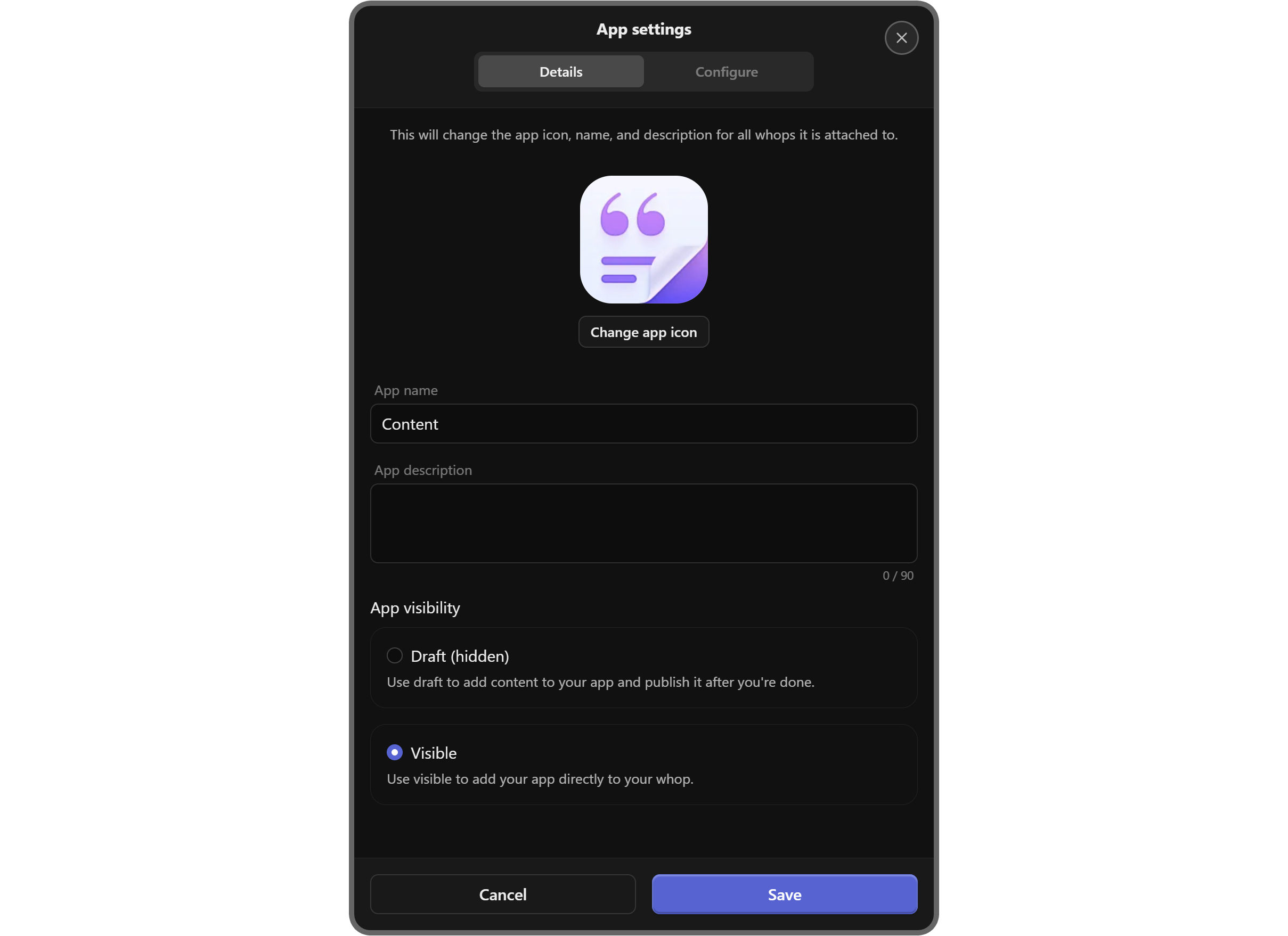How to use the content app on Whop