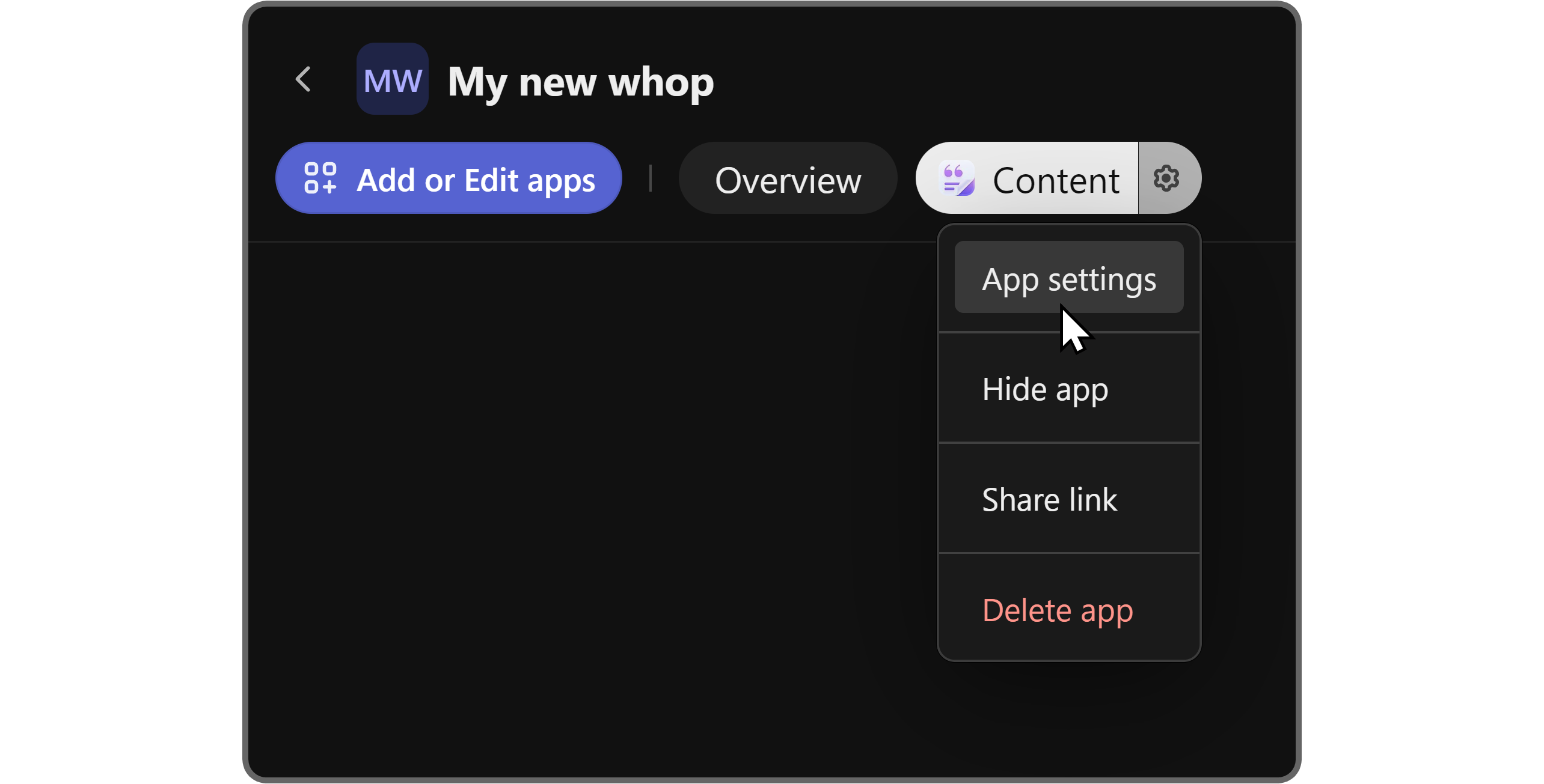 How to use the content app on Whop