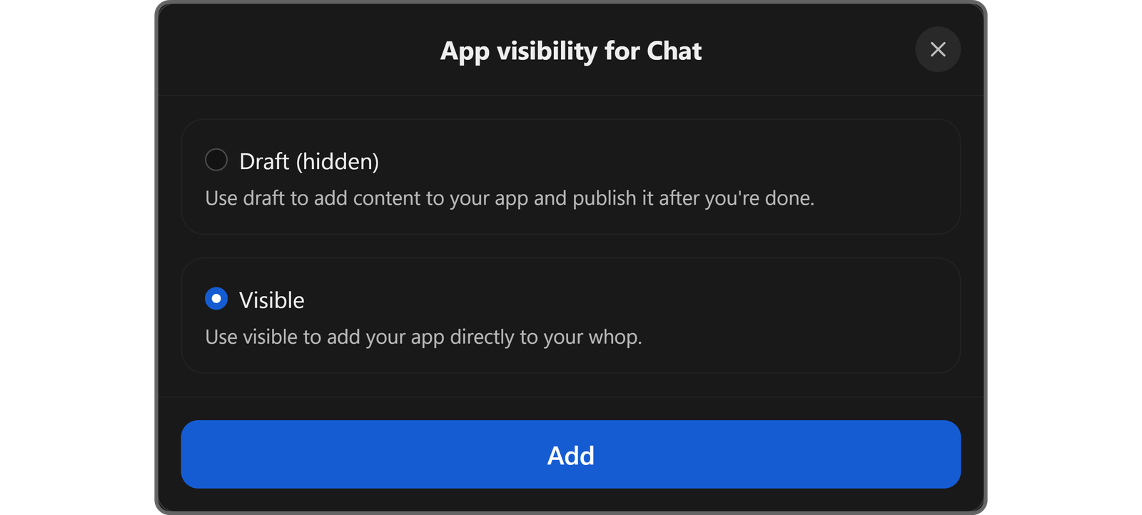 How to add apps to a whop