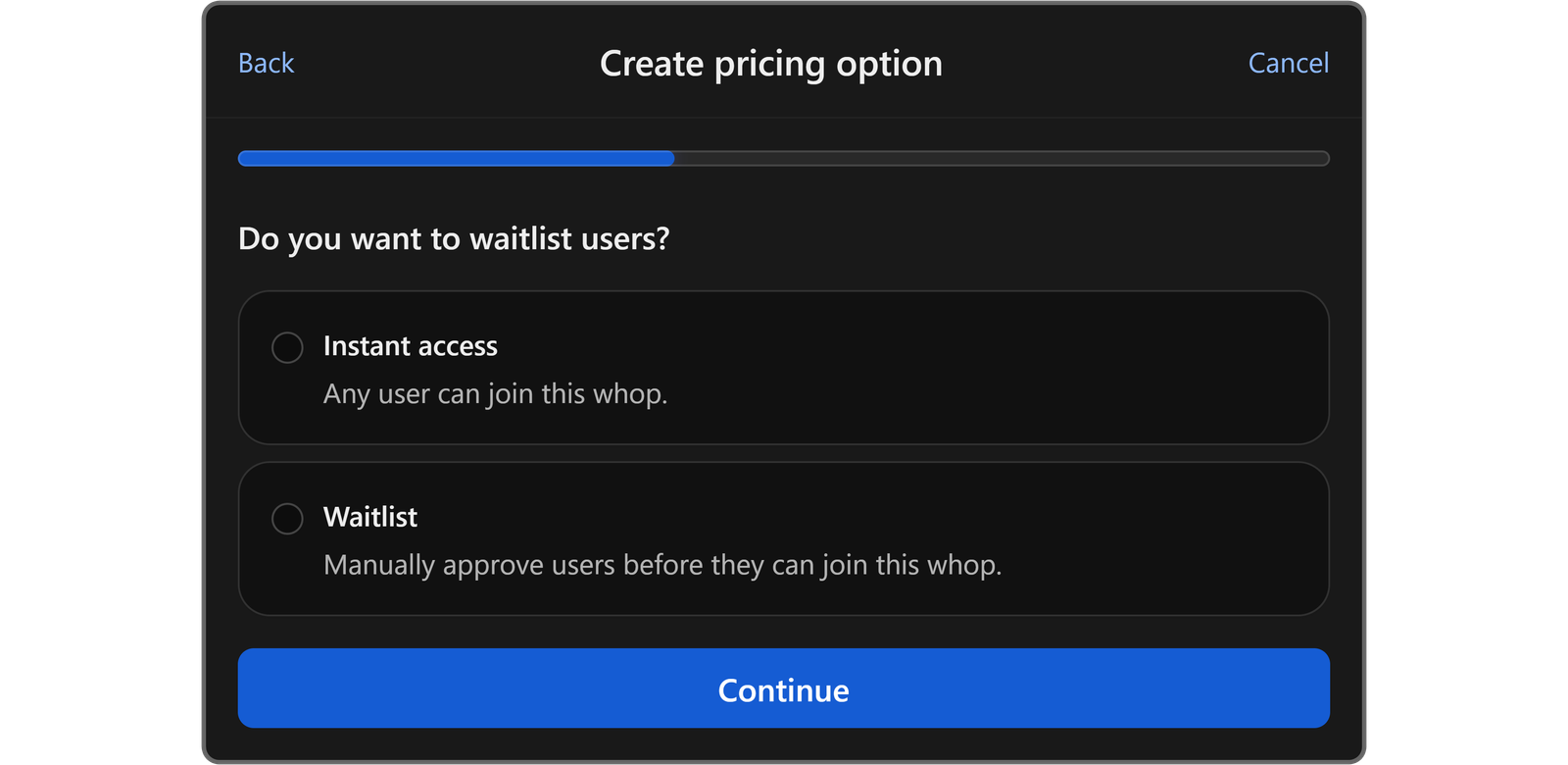 How to create your own whop