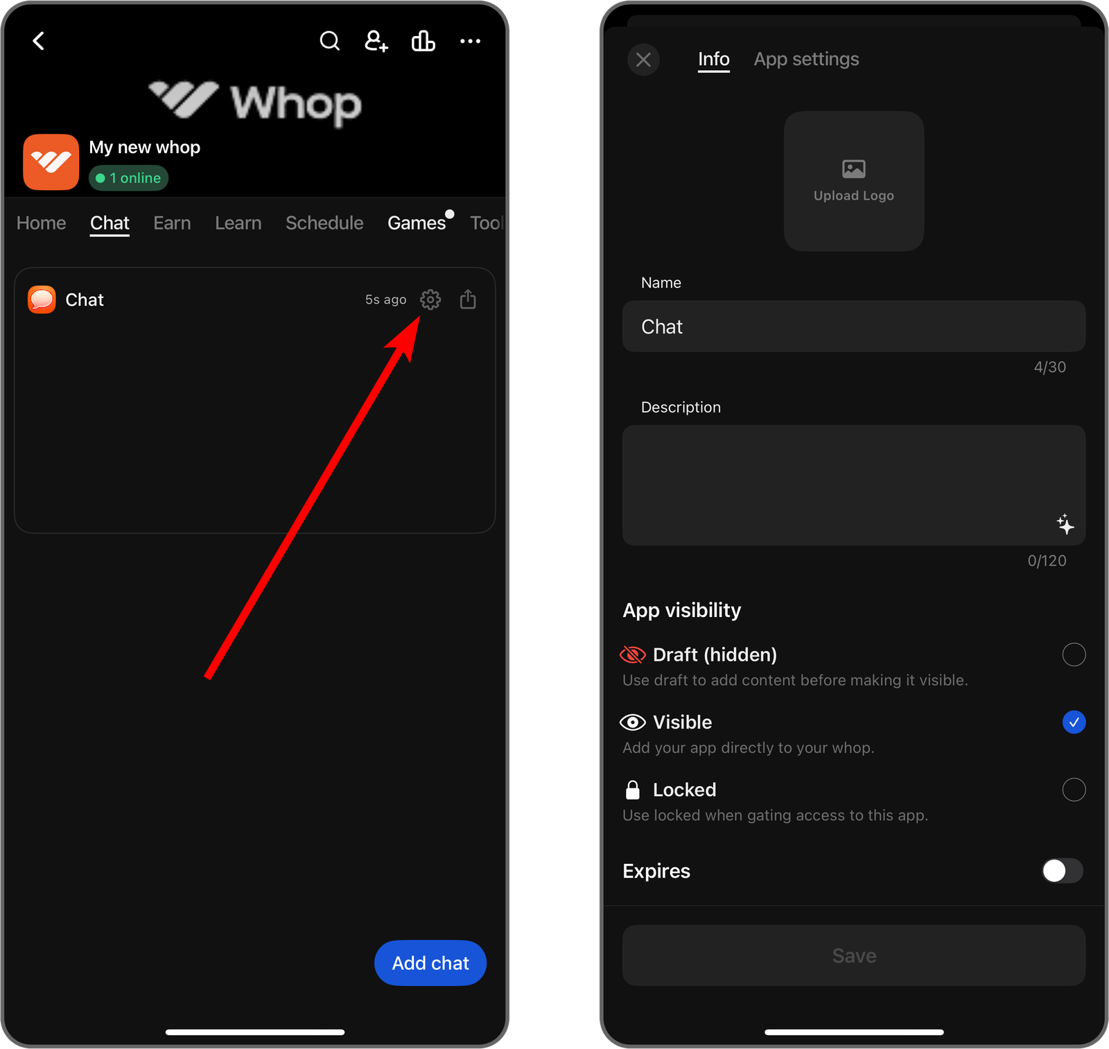 How to add apps to a whop