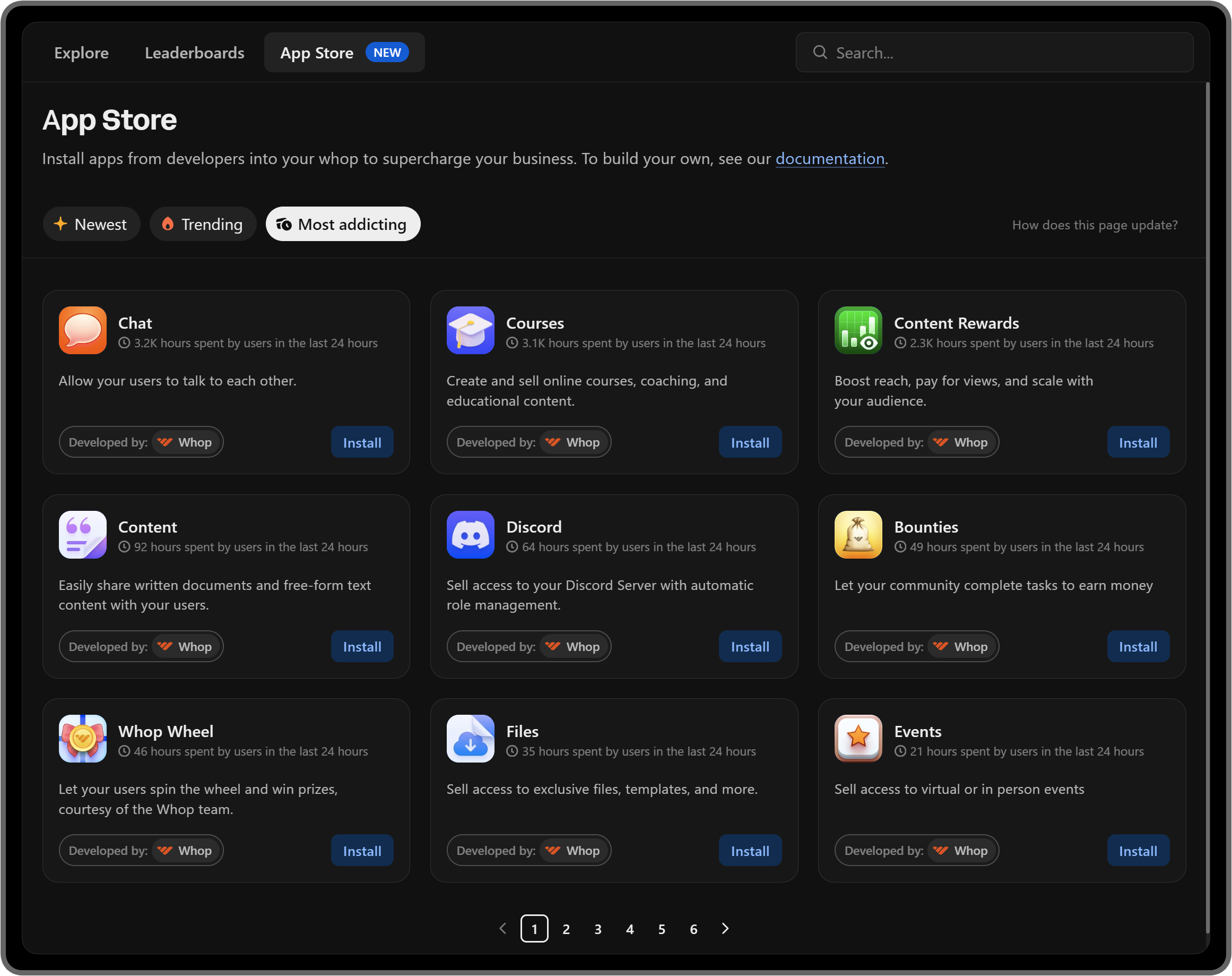 What is the Whop App Store?