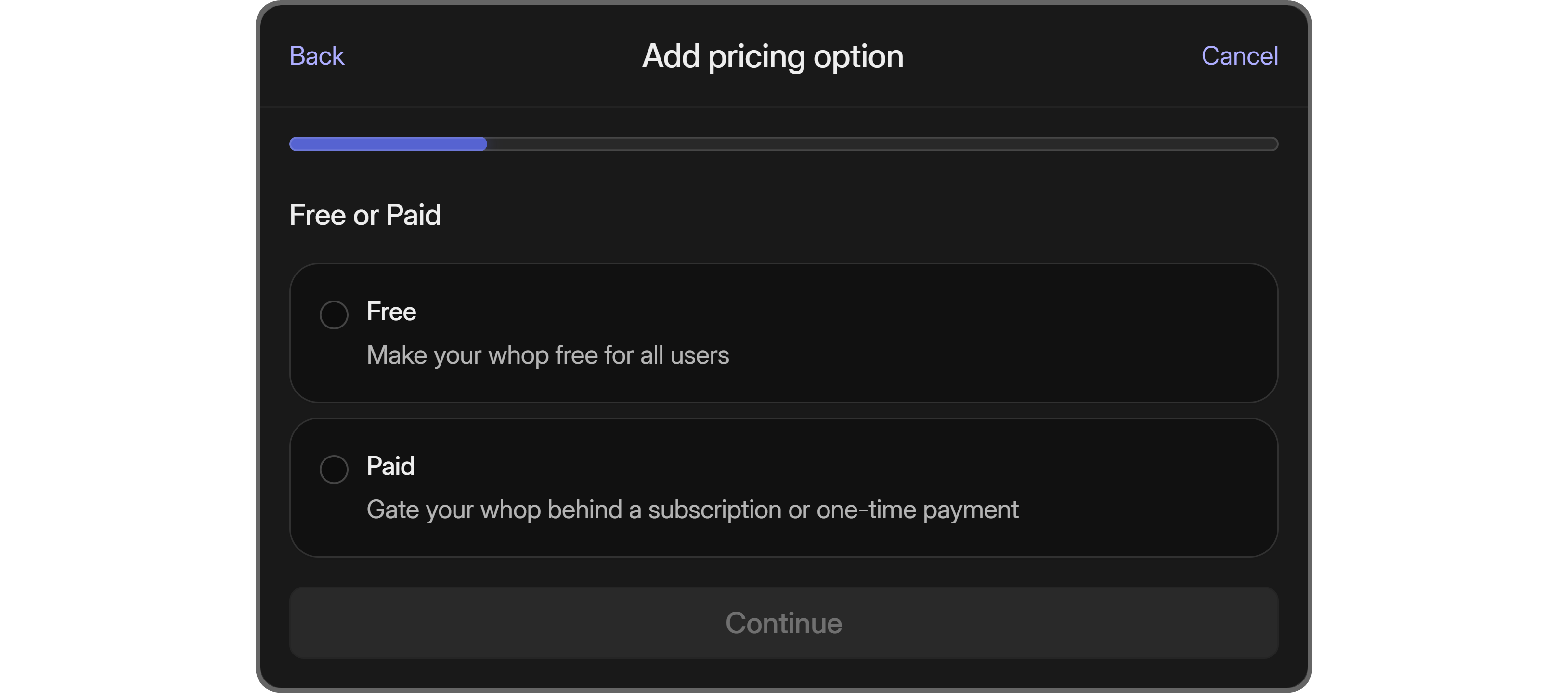 How to add pricing options to a whop - Monetizing your content with Whop