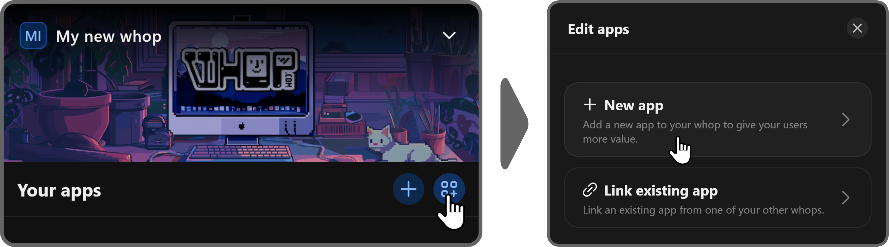 How to add apps to a whop