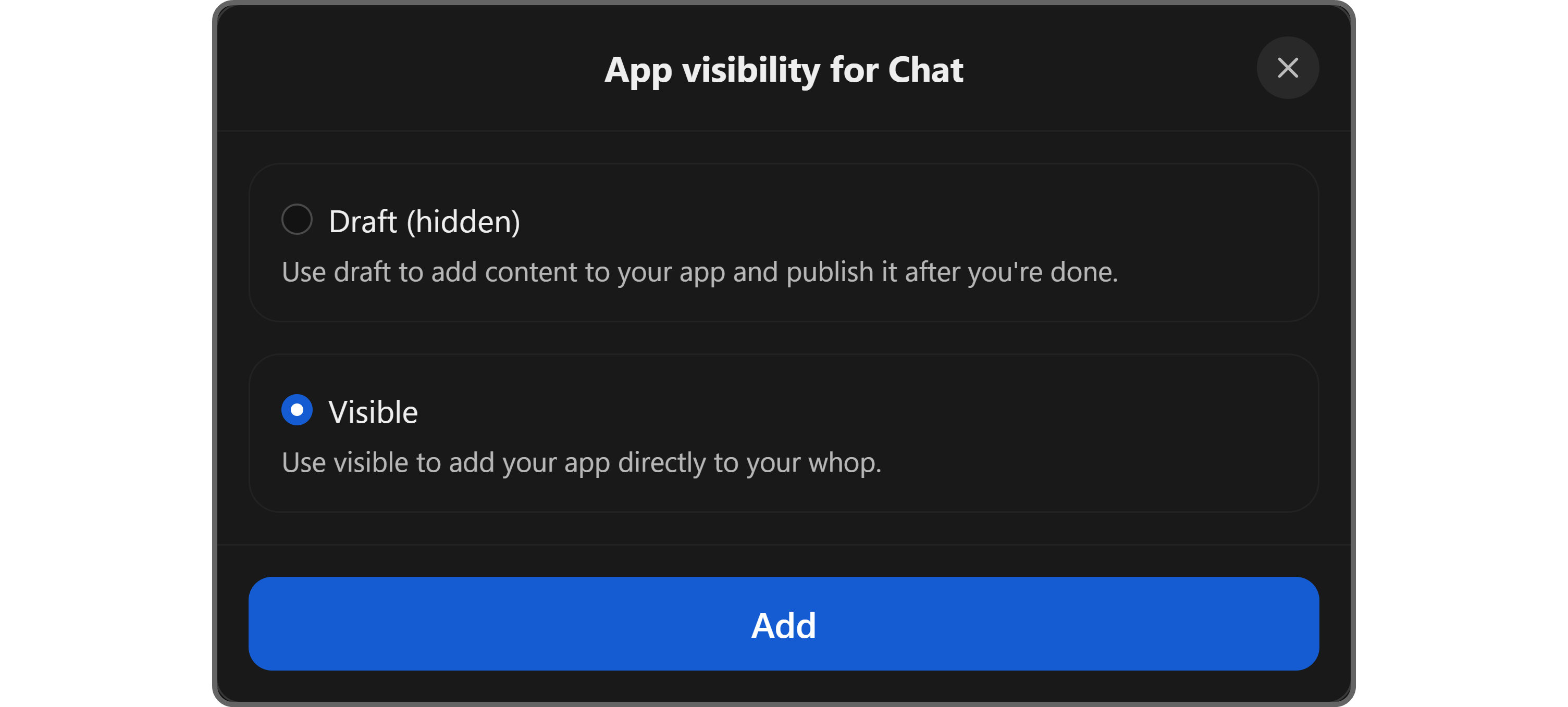 How to create your own whop