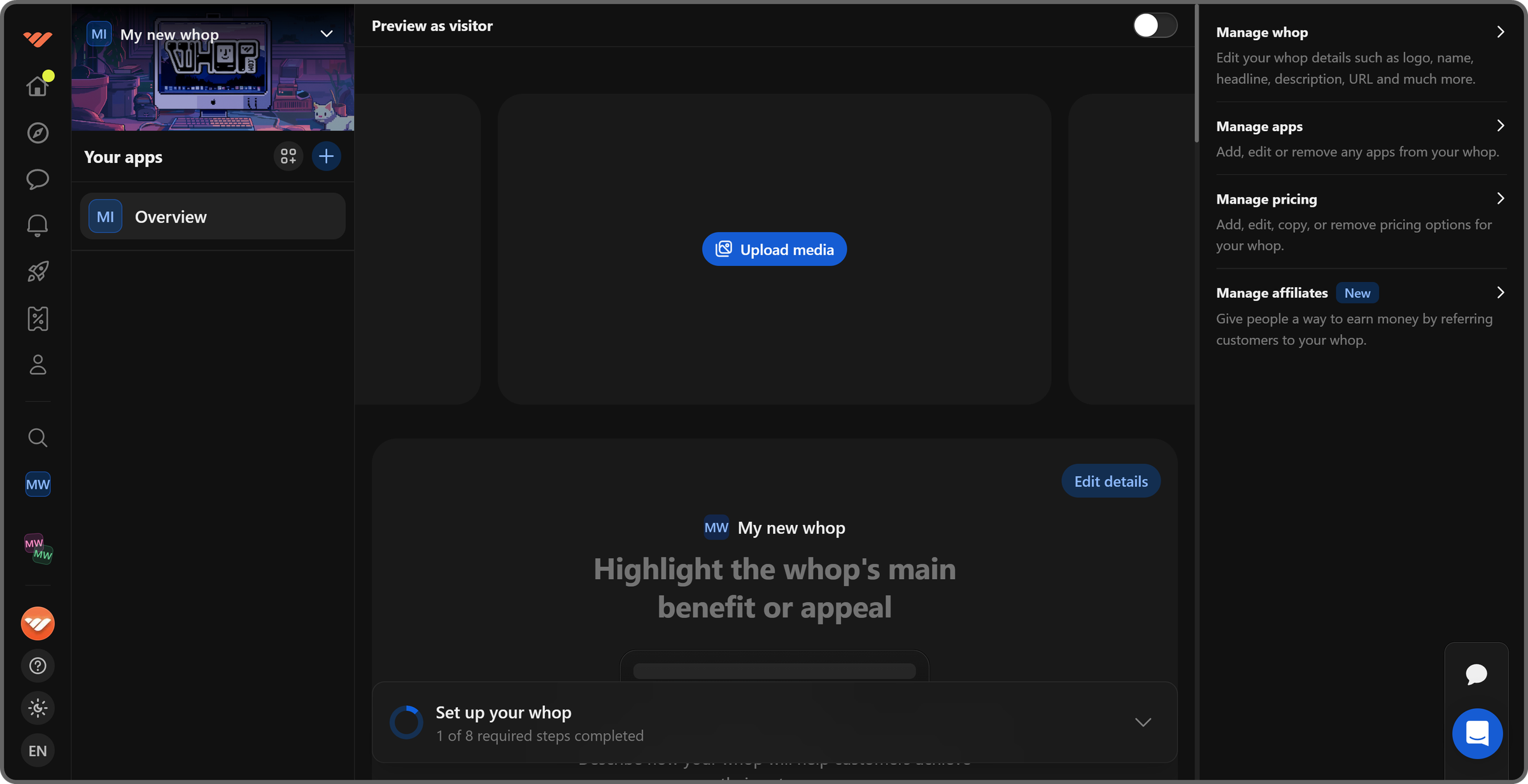 How to create your own whop