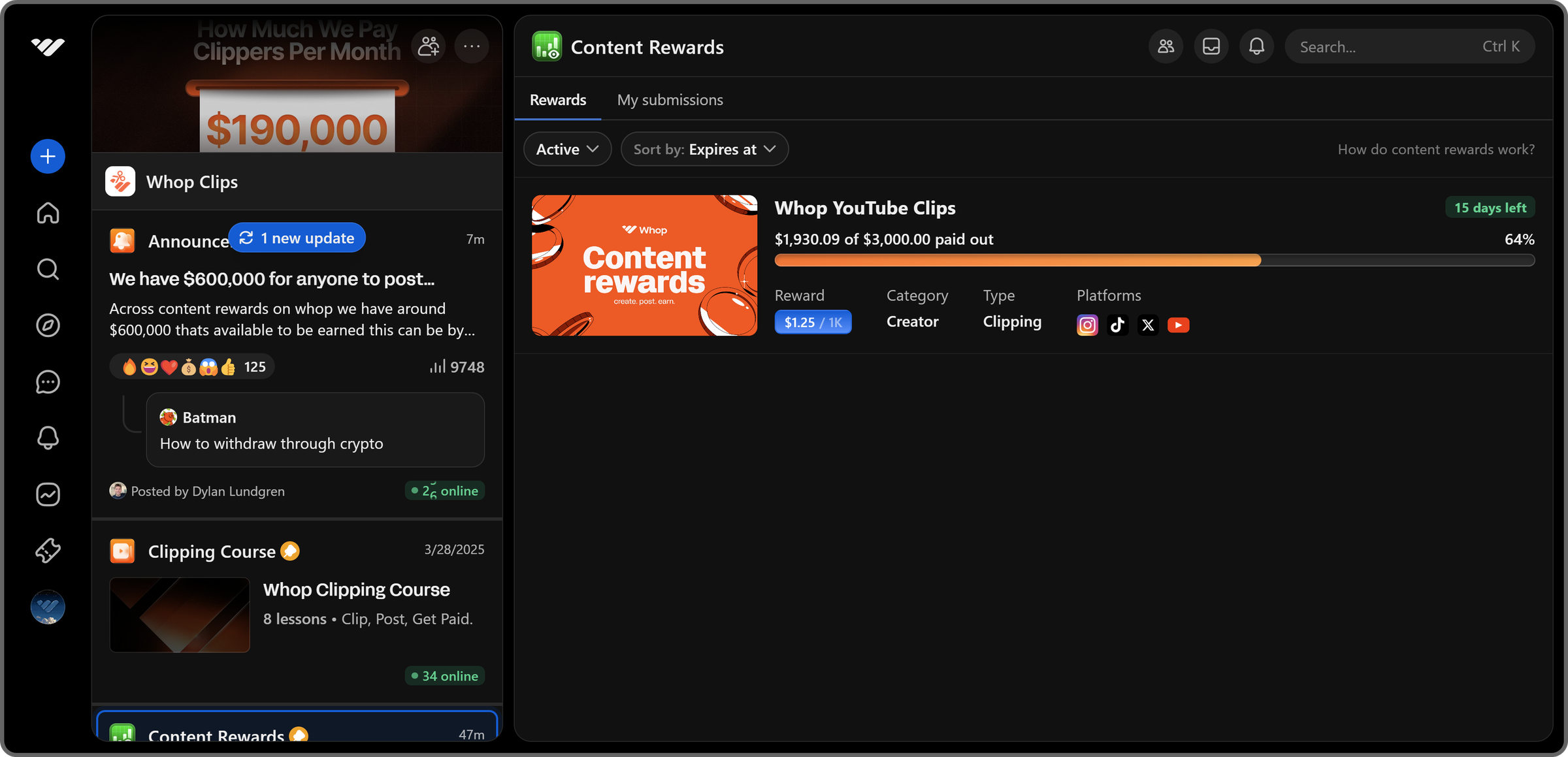Whop Clips: Get paid to create and repurpose Whop's content