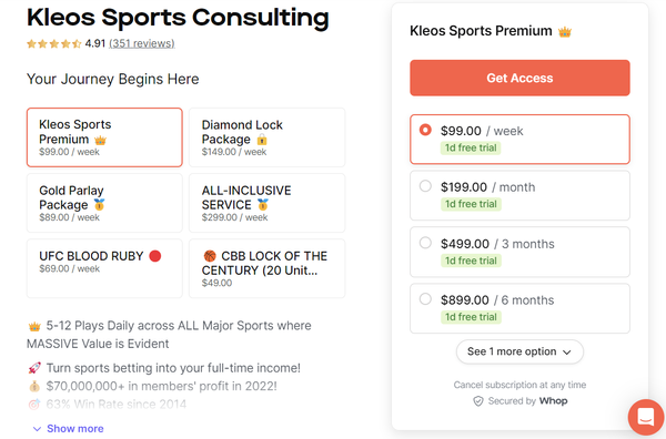 Kleos Sports Consulting review