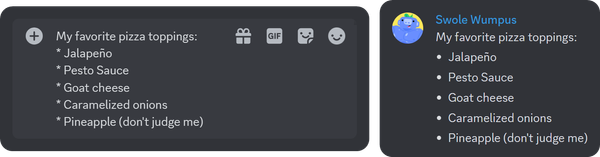 How to use formatting in Discord