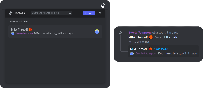 What are Discord threads?