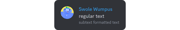 How to make subtext in Discord
