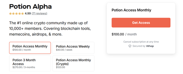 Potion Alpha Review: What does this crypto trading community have to offer?