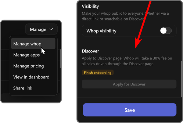 How to add pricing options to a whop - Monetizing your content with Whop