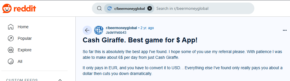 Cash Giraffe review: Can you turn your gaming into cash?