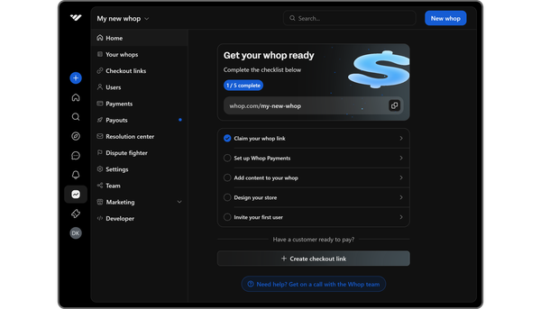 How to create your own whop