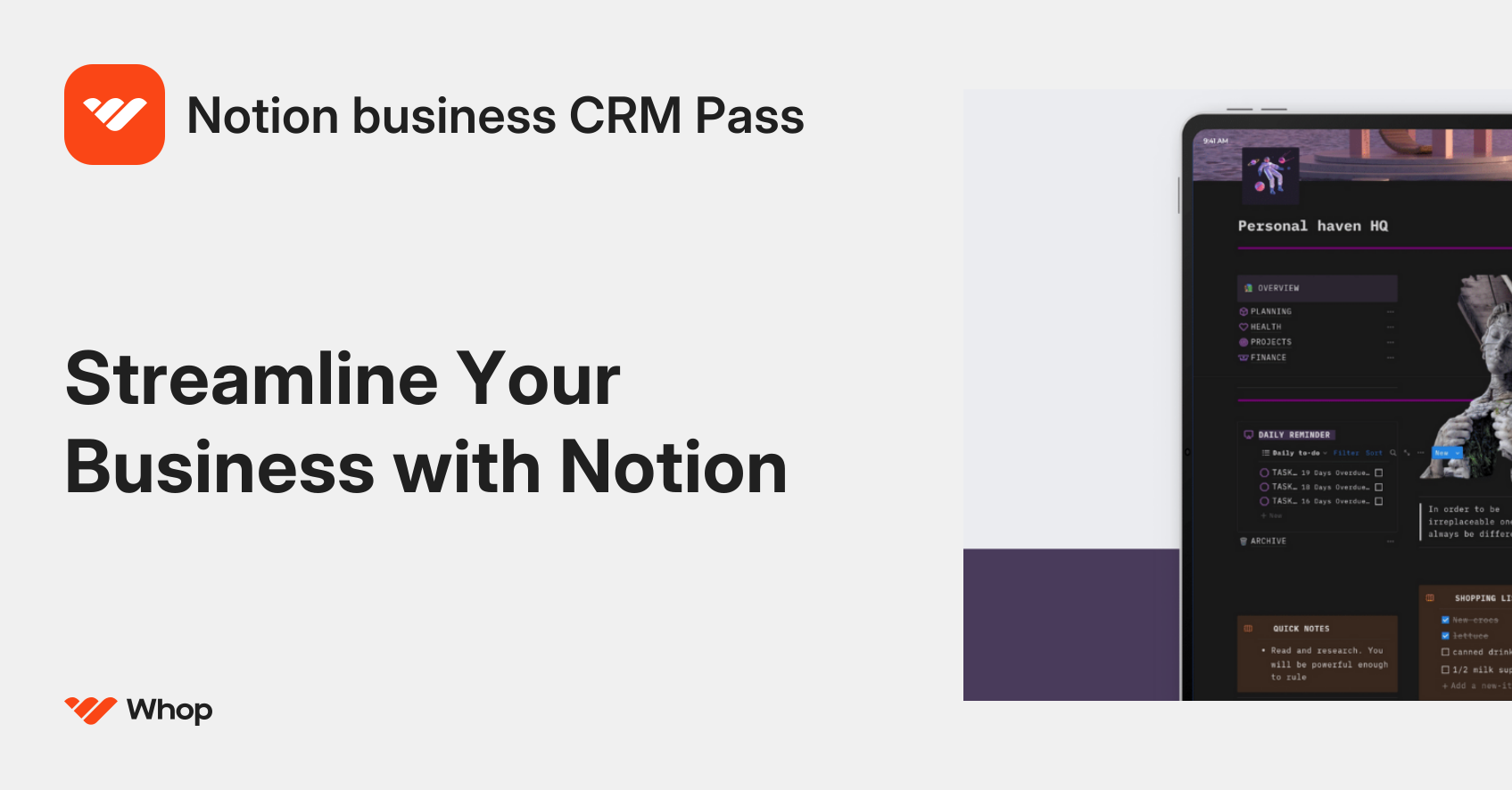 Notion business CRM Pass