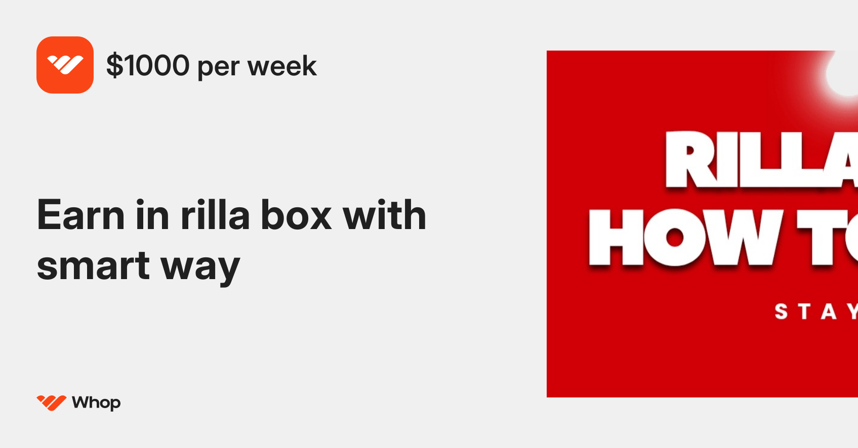 $1000 per week | Whop