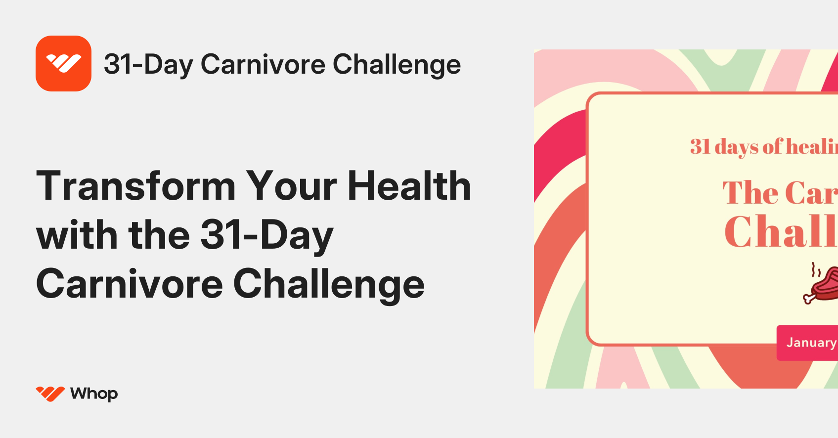 31-Day Carnivore Challenge | Whop
