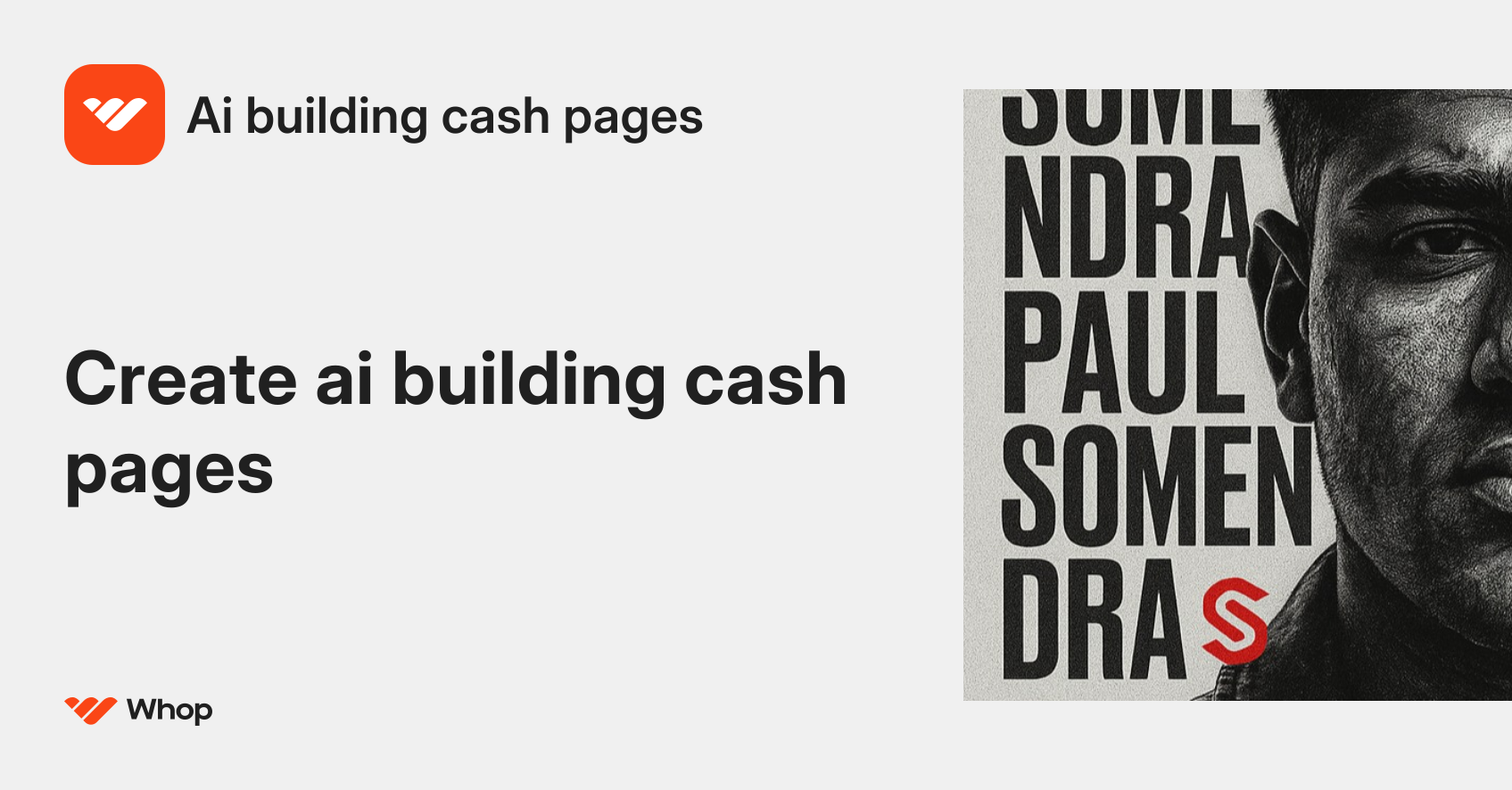 Ai building cash pages | Whop