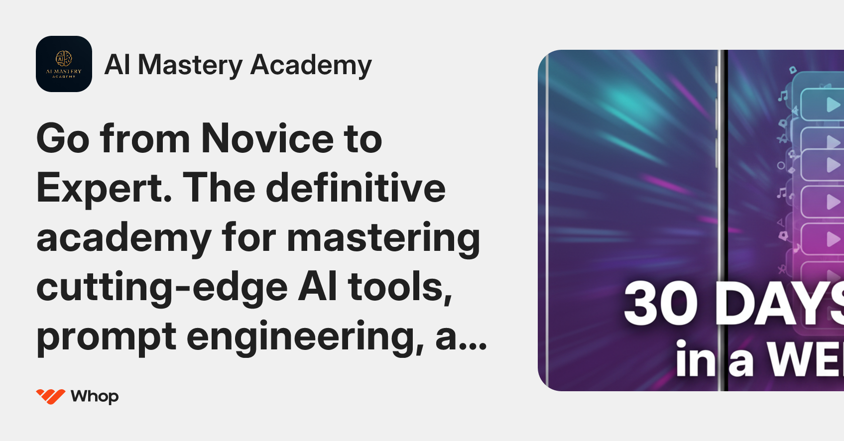 AI Mastery Academy | Whop
