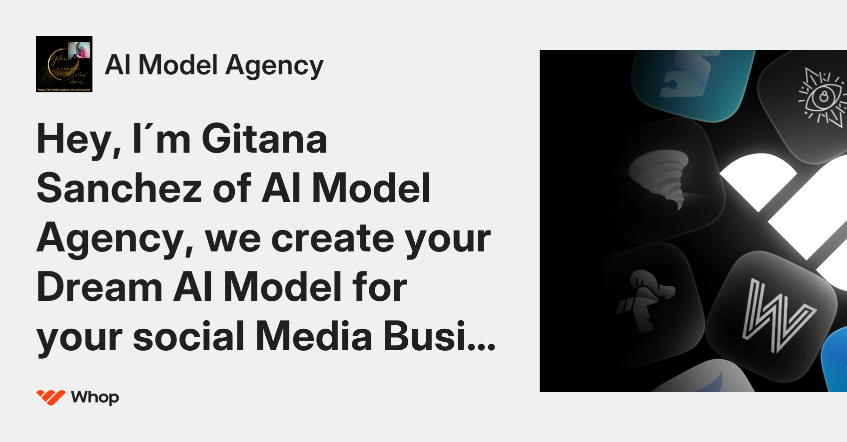 AI Model Agency | Whop