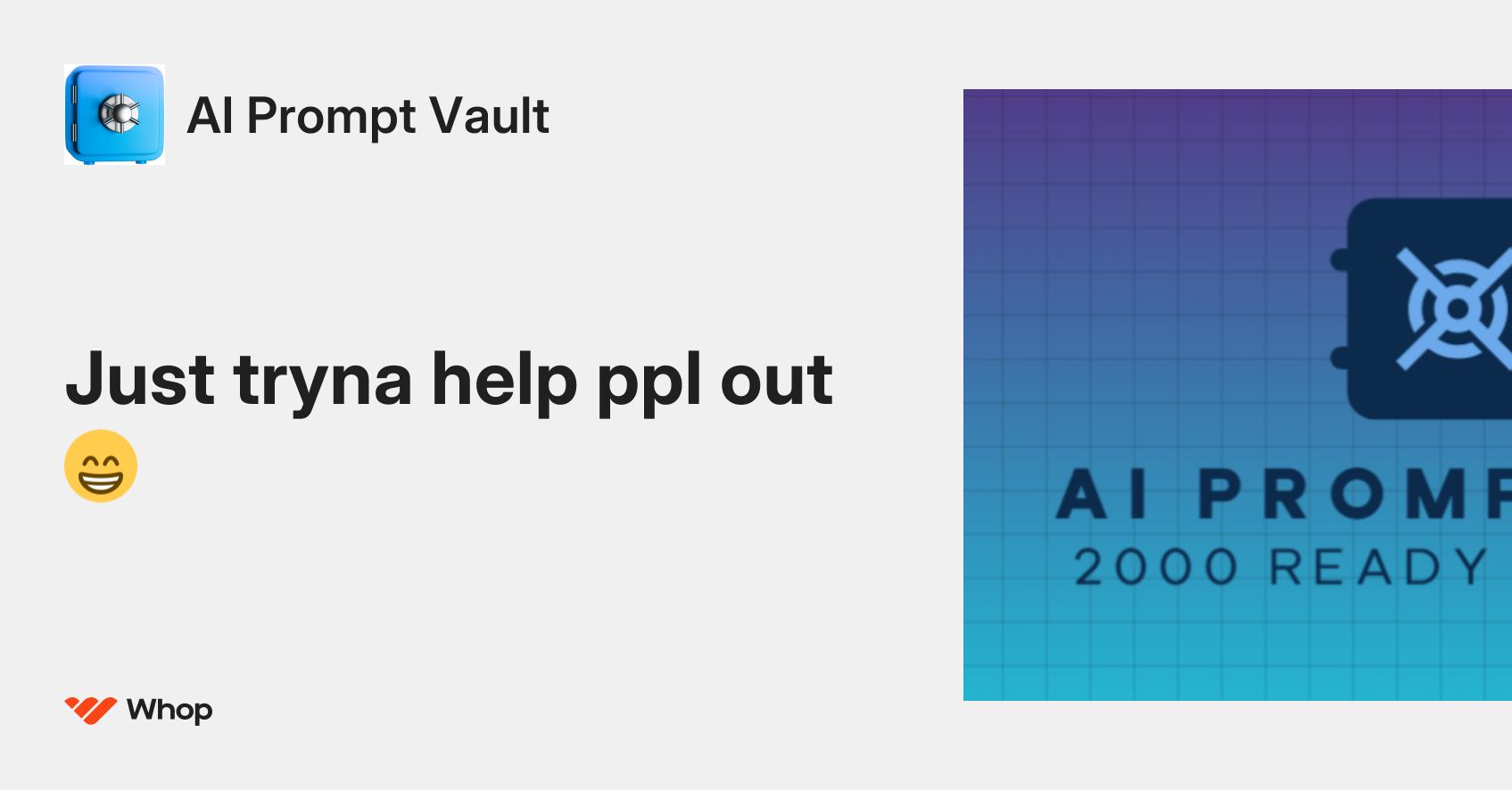AI Prompt Vault | Whop