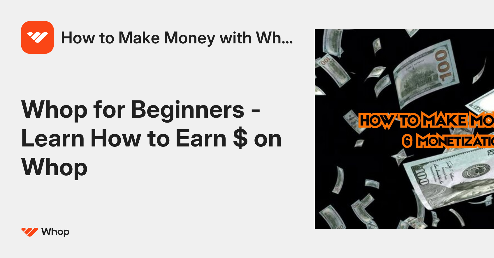 How to Make Money with Whop | Whop