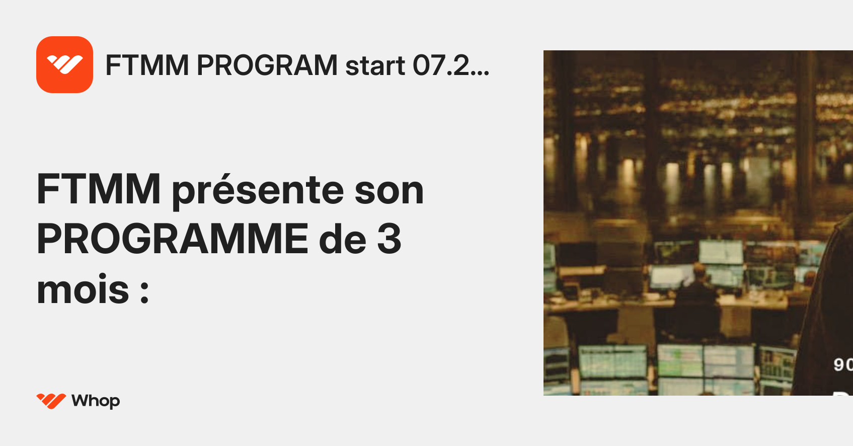FTMM PROGRAM start 07.2026 | Whop