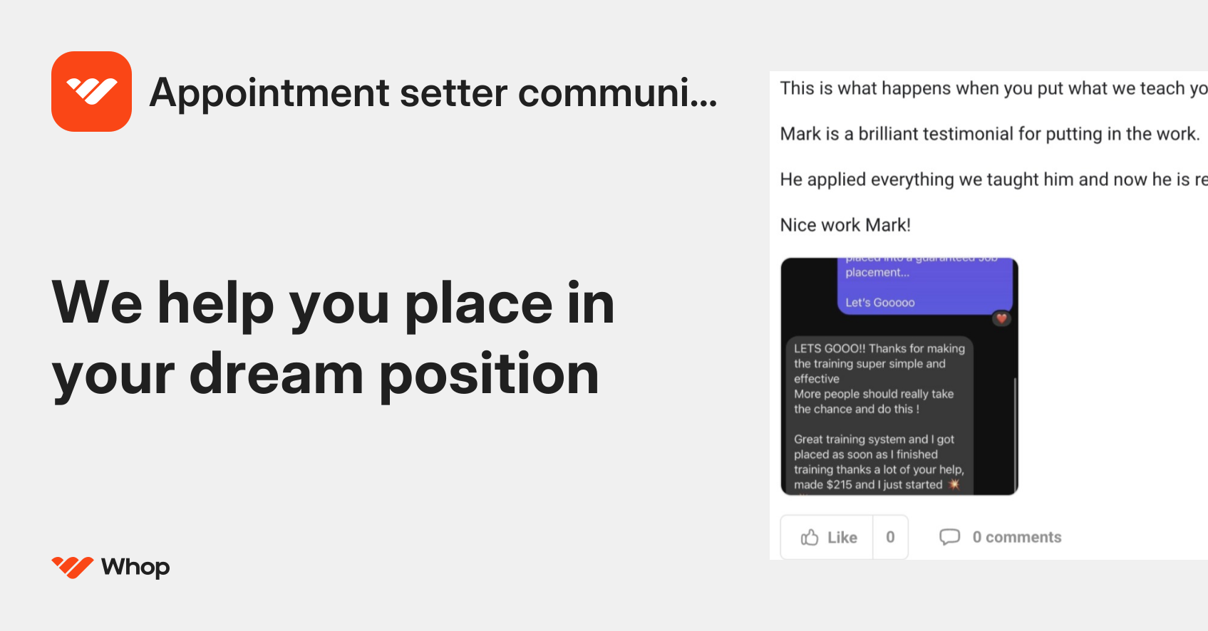 Appointment setter community | Whop