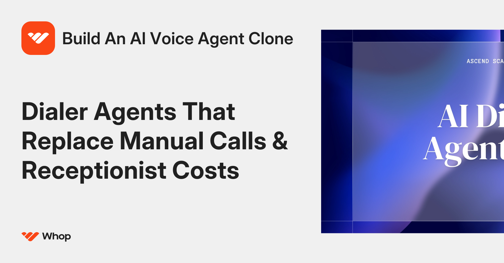 Build An AI Voice Agent Clone | Whop