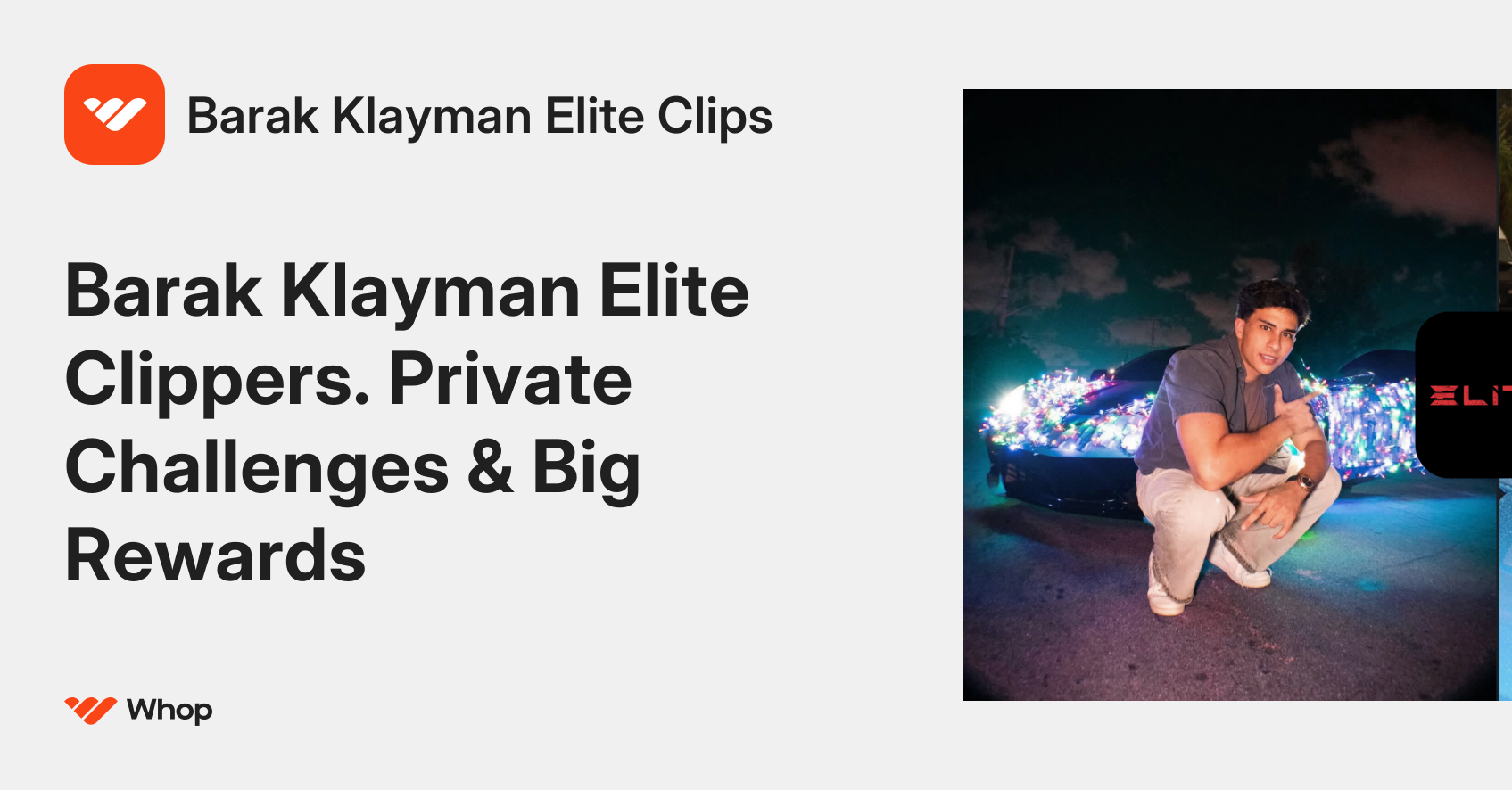 Barak Klayman Elite Clips | Whop