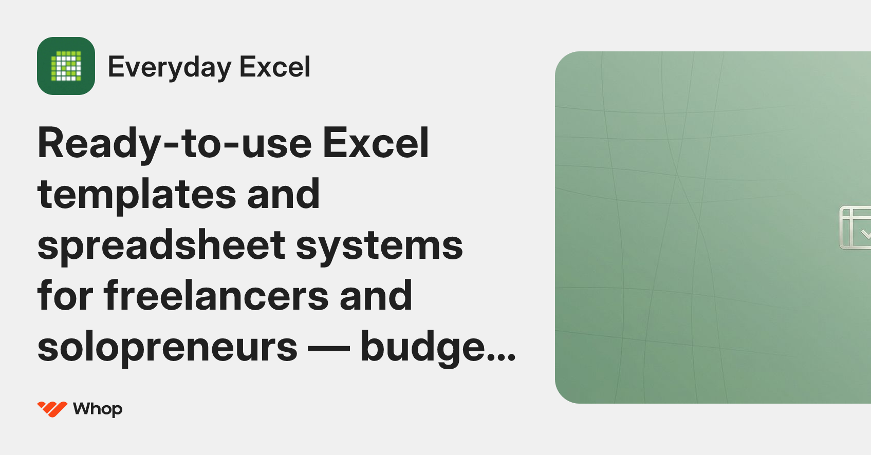 Everyday Excel | Whop