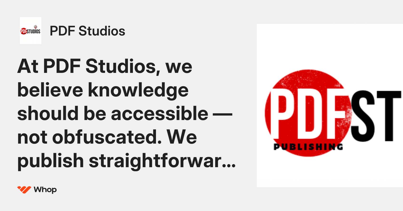 PDF Studios | Whop