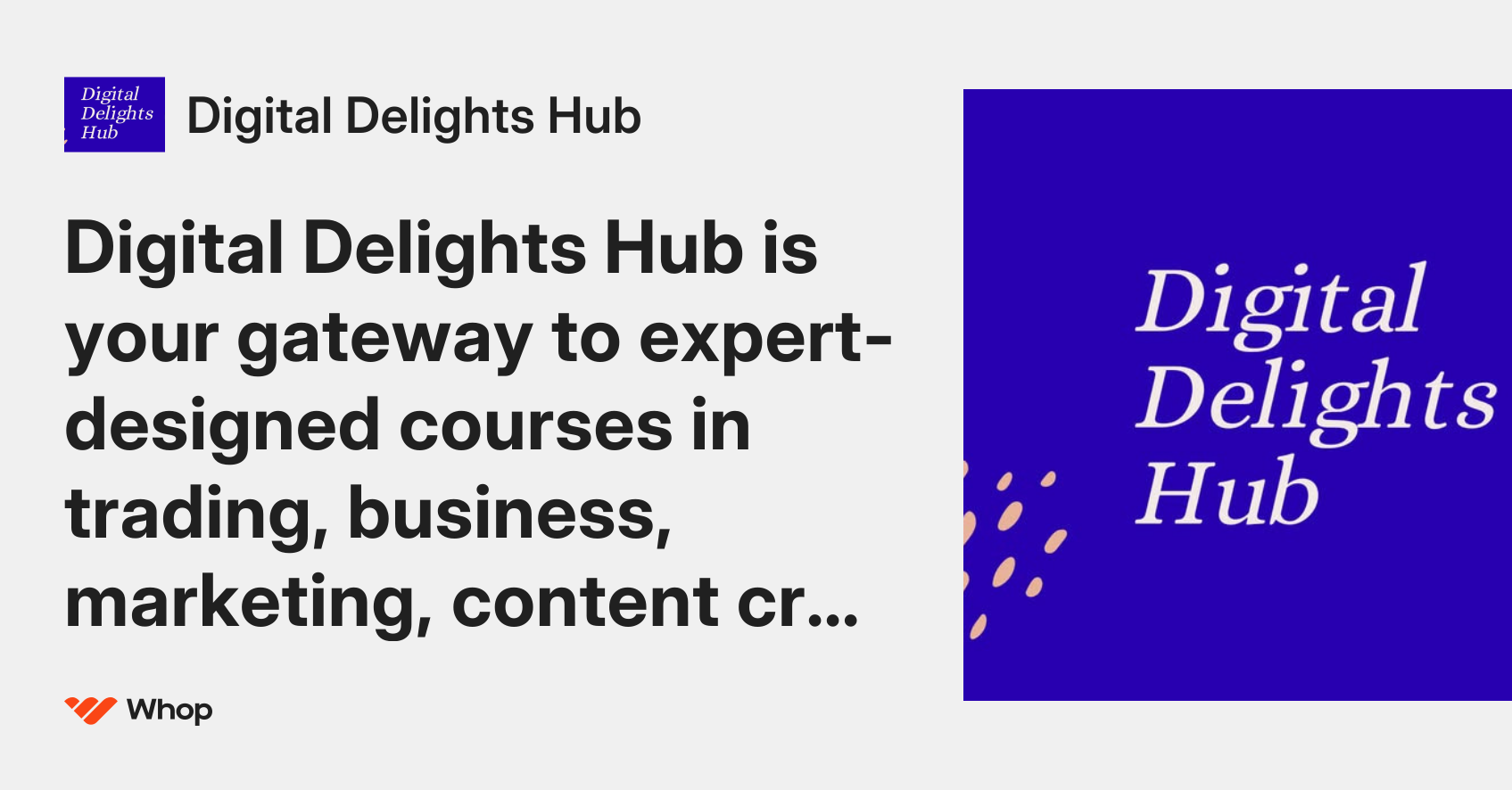 Digital Delights Hub | Whop