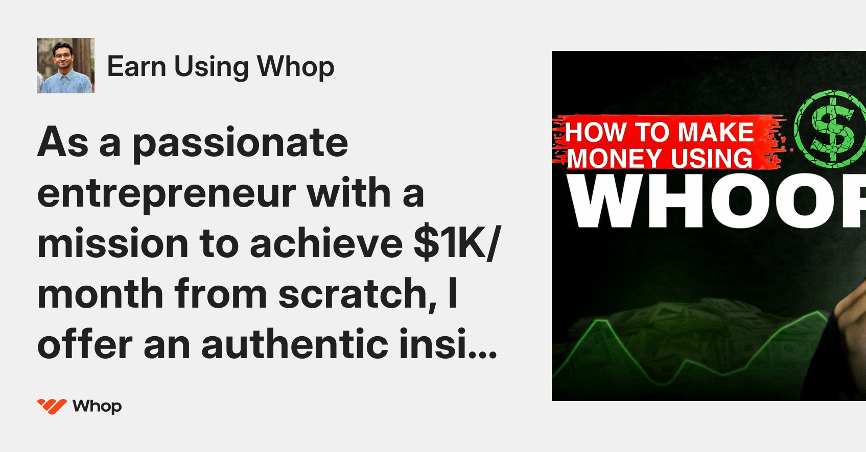 Earn Using Whop | Whop