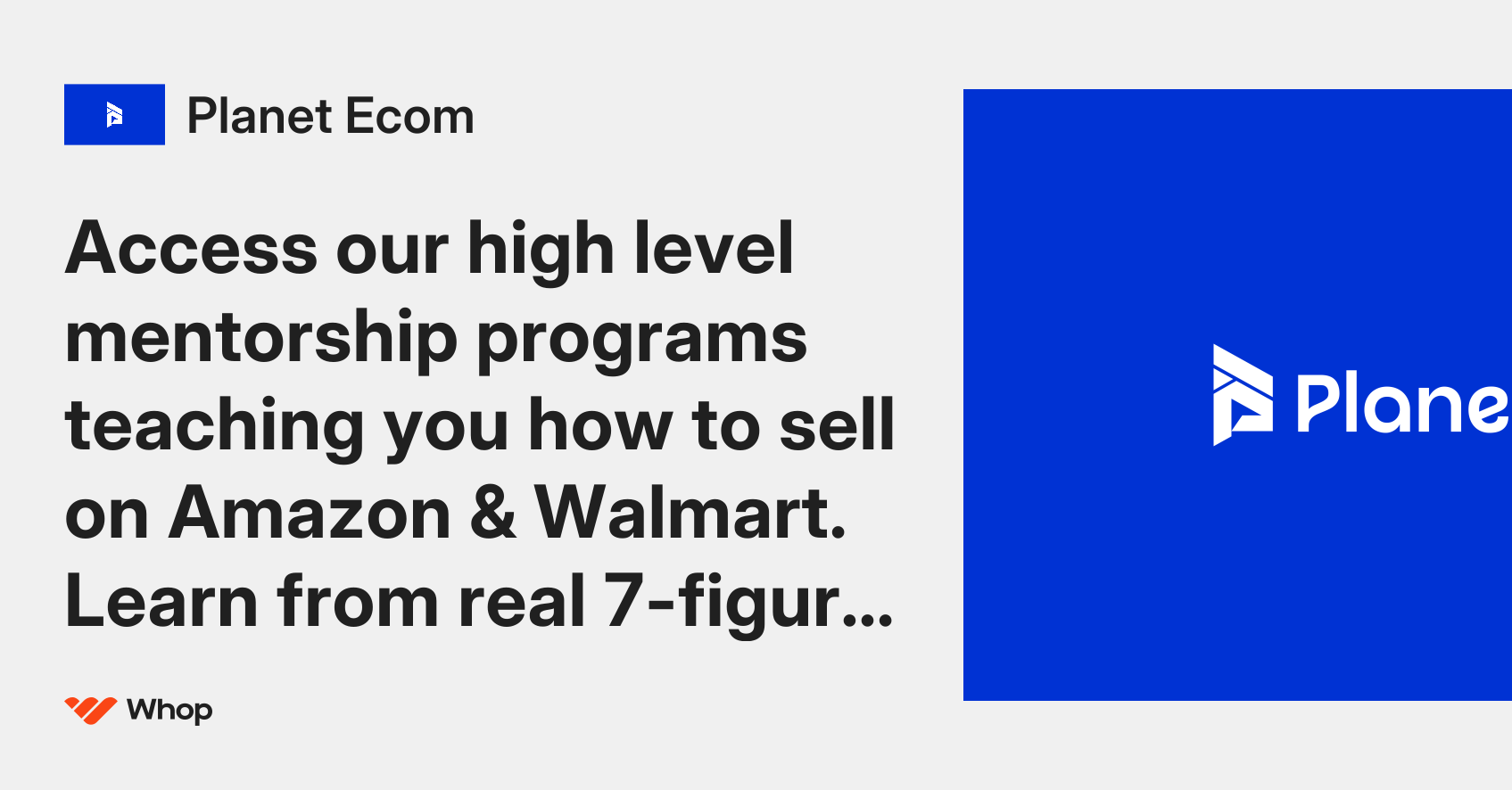 Planet Ecom | Whop